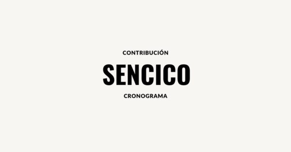 Cronograma Contribución de SENCICO - MISHA